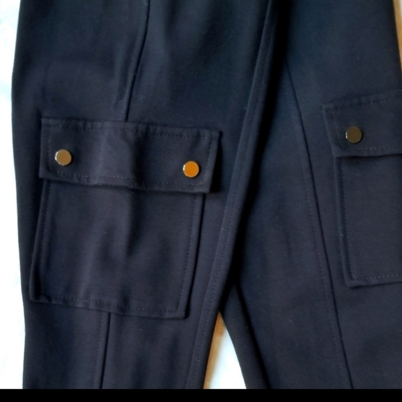 Cache | Pants & Jumpsuits | Cache Black Skinny Ponte Cargo Slacks ...